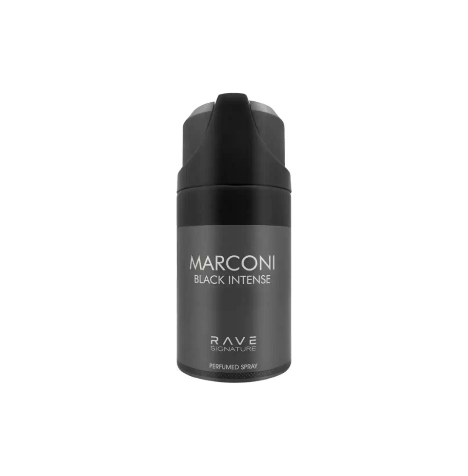Rave Marconi Black Intense Deodorant Spray 250ml For Men & Women | Rave