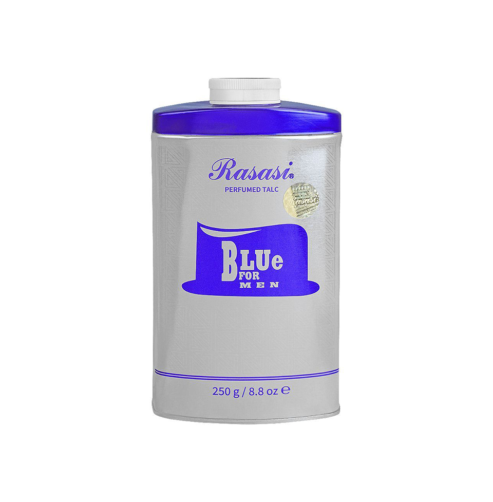 Rasasi Blue For Men Perfumed Talc For Men 250Gm | Perfume Palace